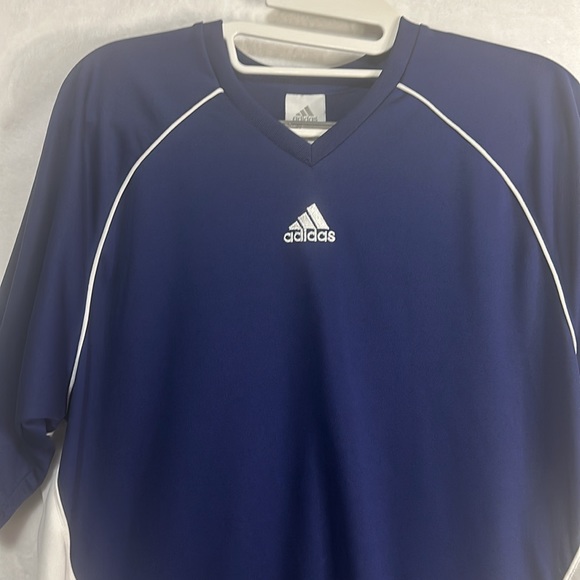 adidas | Shirts | Adidas Mens Navy Blue Climalite Soccer Jersey Size ...